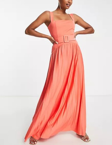 Rochie maxi ASOS, roz coral 191384 | creamoutlet.ro
