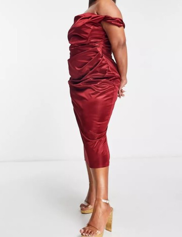 Rochie midi ASOS, vișiniu 190117 | creamoutlet.ro