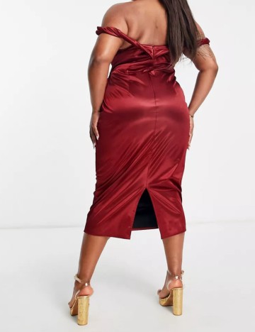 Rochie midi ASOS, vișiniu 190117 | creamoutlet.ro