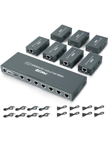 HDMI Splitter Extender PWAY, gri 265061 | creamoutlet.ro
